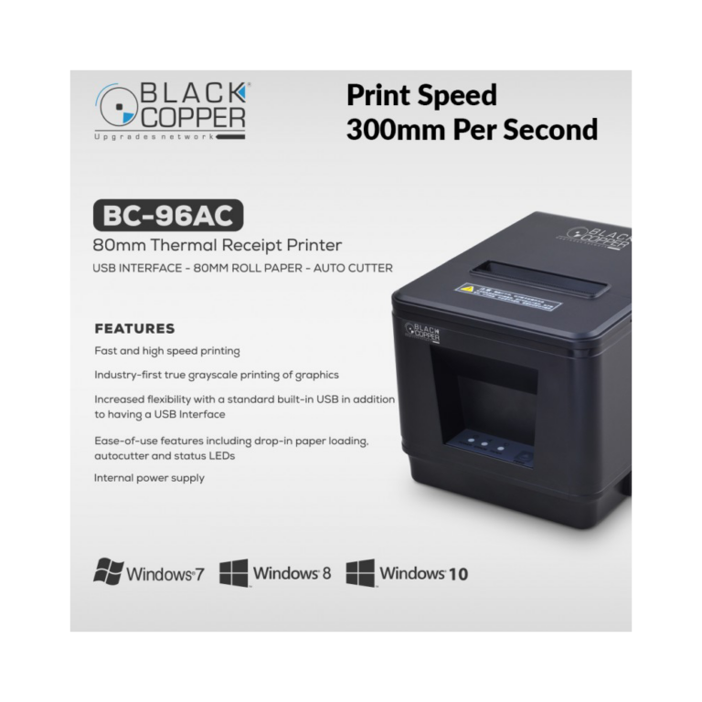 Black Copper BC85ACThermal Receipt Printer(USB) - Wise-Tech